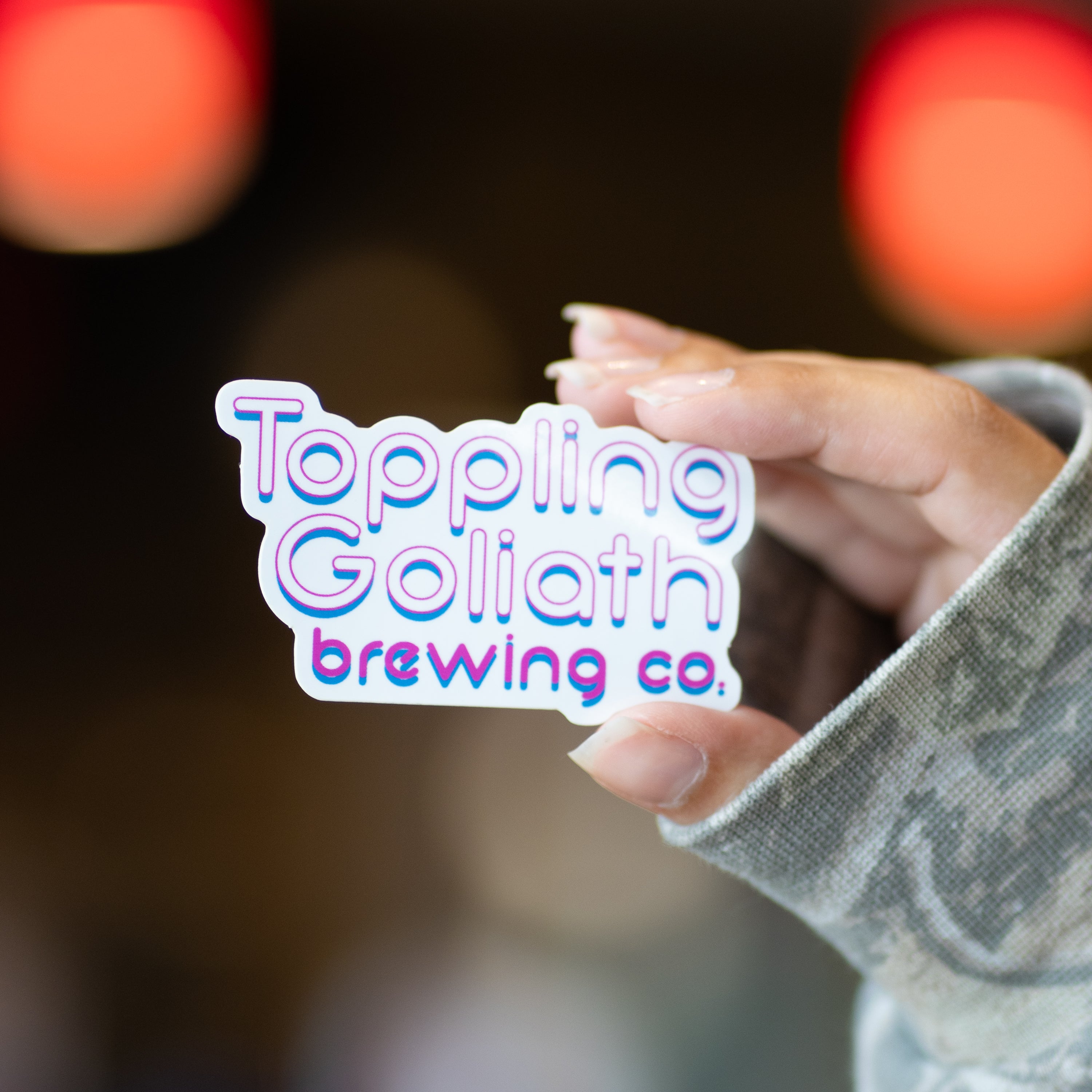 Sticker-Pink & Blue Retro – Toppling Goliath Merch Store